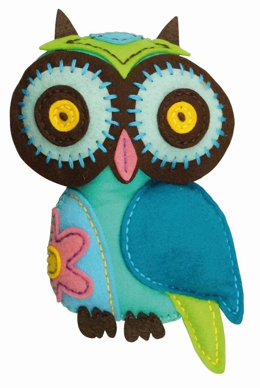Cute Owl Kit // Make Your Own Owl Kit // Owl Felt Craft Kit // Applique ...