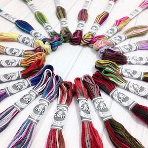 DMC Coloris Threads 4500 - 4523 // 8mtr Length // Cross Stitch Floss ...