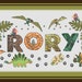 Dinosaur Boys Nameplate Sampler// Name Cross Stitch // Name Sampler ...