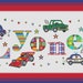Complete Kit // Transport Boys Nameplate Sampler// Name Cross Stitch ...