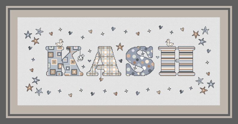 Complete Kit // Name Sampler // Boy //child// Kid // Baby Sampler ...