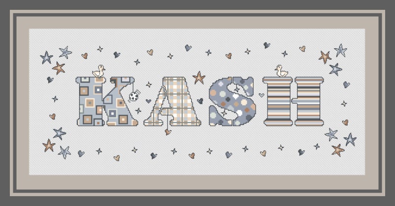 Complete Kit // Name Sampler // Boy //child// Kid // Baby Sampler ...