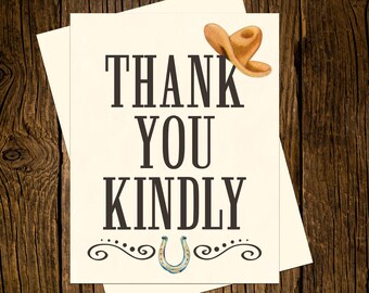 Western thank you | Etsy