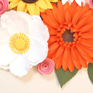 Fall Floral Garden Shadow Box Wall Decor, Nursery Decor, Floral Decor ...