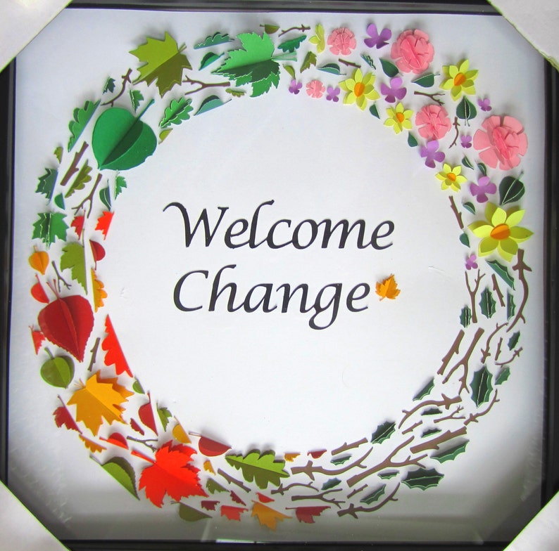 Changing Seasons Shadow Box Motivational Wall Art - Etsy