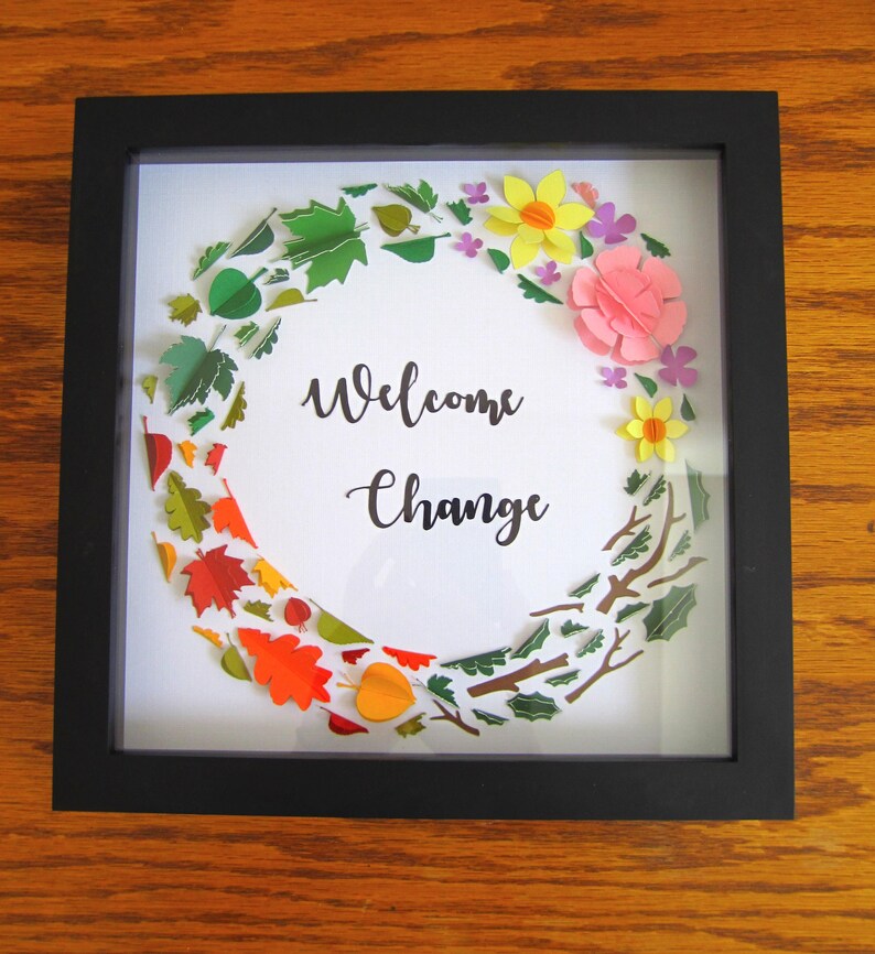 Changing Seasons Shadow Box Motivational Wall Art | Etsy