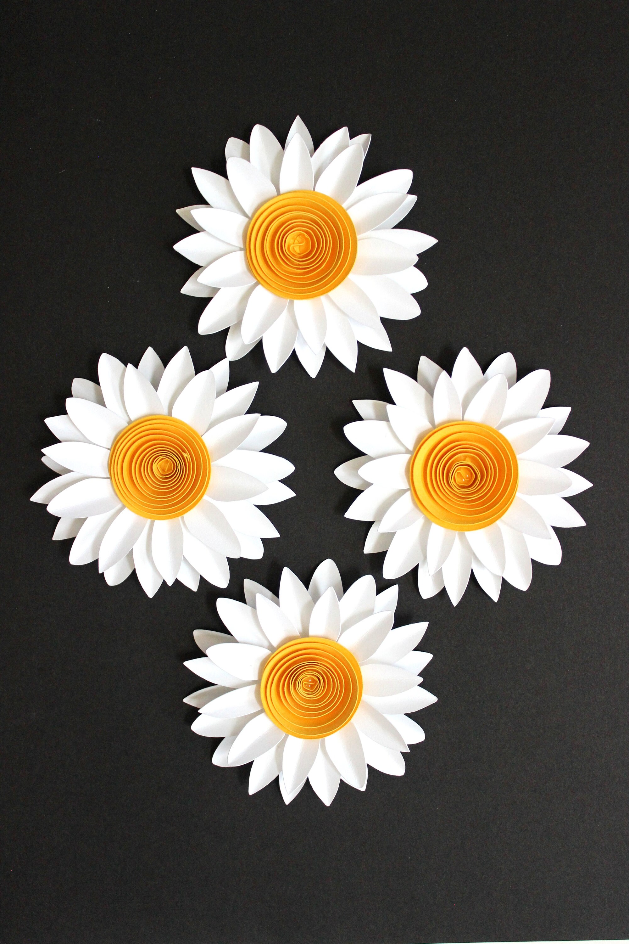 Set of 3 Paper Daisies Paper Flowers White Flowers Daisy - Etsy