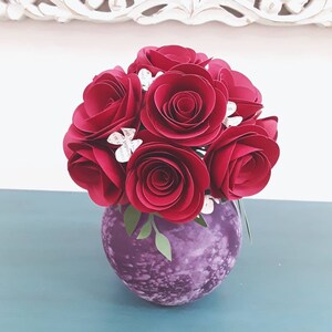 Rose Bouquet With Book Flowers Petite - Etsy