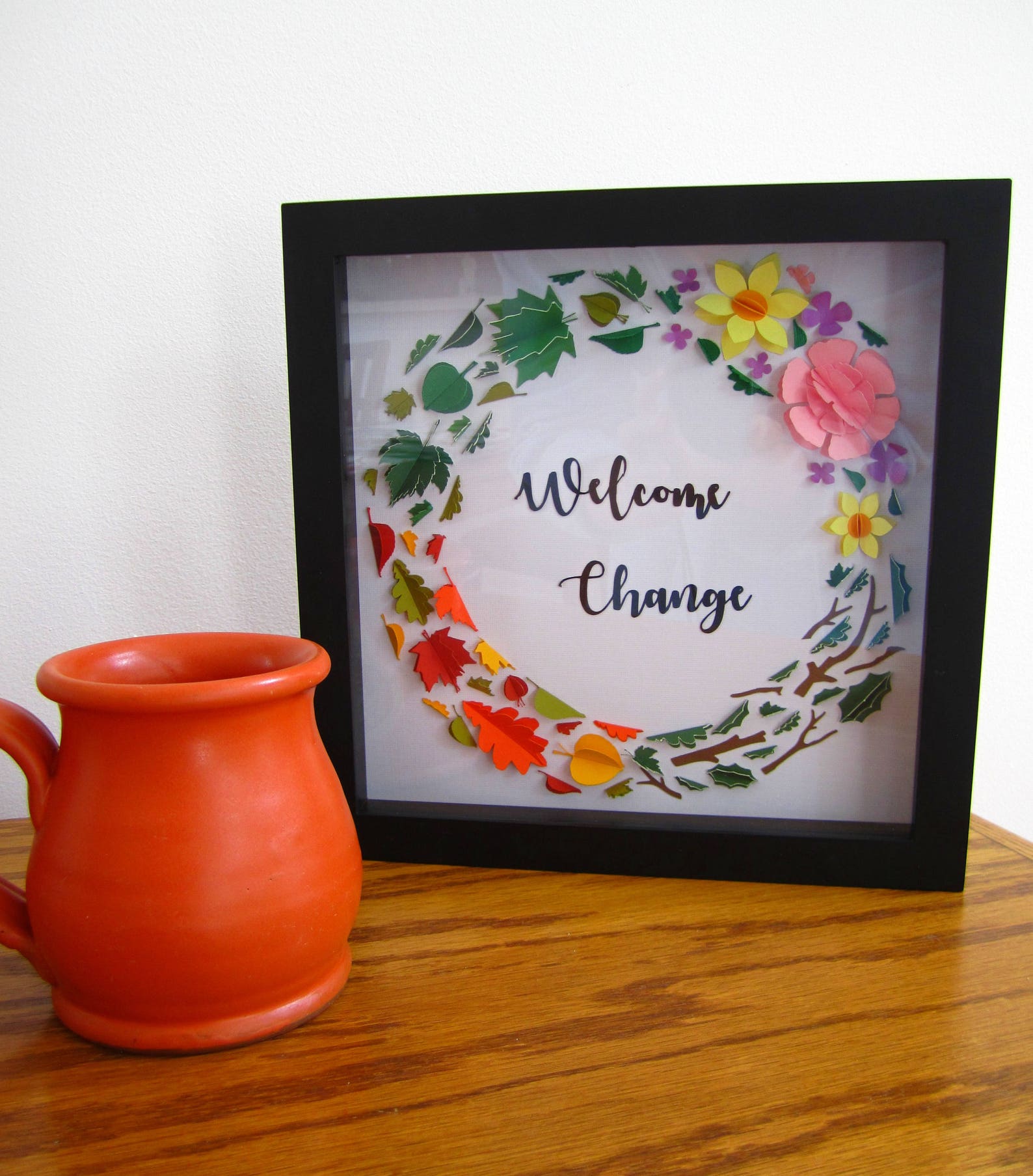 Changing Seasons Shadow Box Motivational Wall Art | Etsy