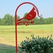 Red/cardinal Bird Shepherd Hook - Plant Hanger- Wind Chimes Holder ...