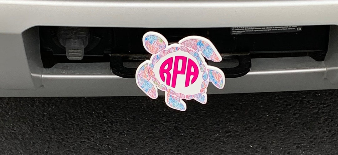 Turtle Receiver Hitch Cover Metal Powder Coated-commercial Grade Vinyl ...