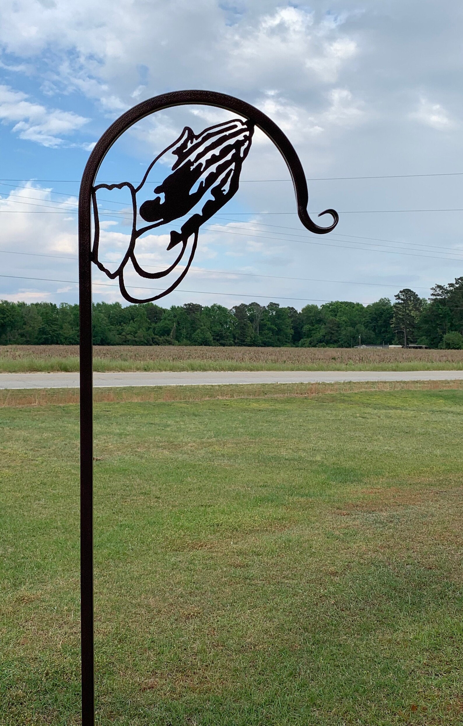 SHEPHERD HOOK 60 Powder Coated Praying Hands Church | Etsy