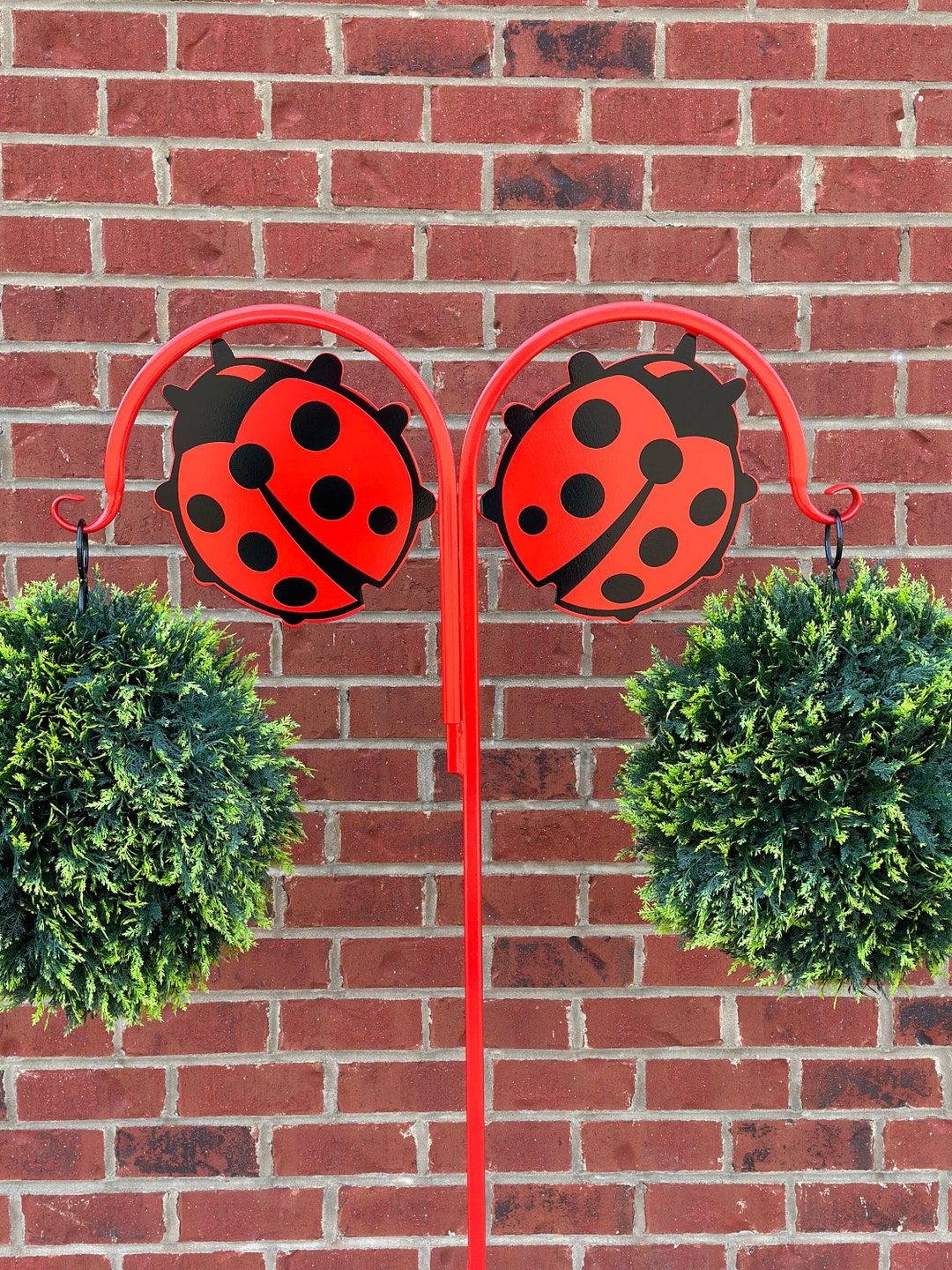 Lady Bug Double Hook - Plant Bird Feeder Wind Chime Hanger 60 Inches ...