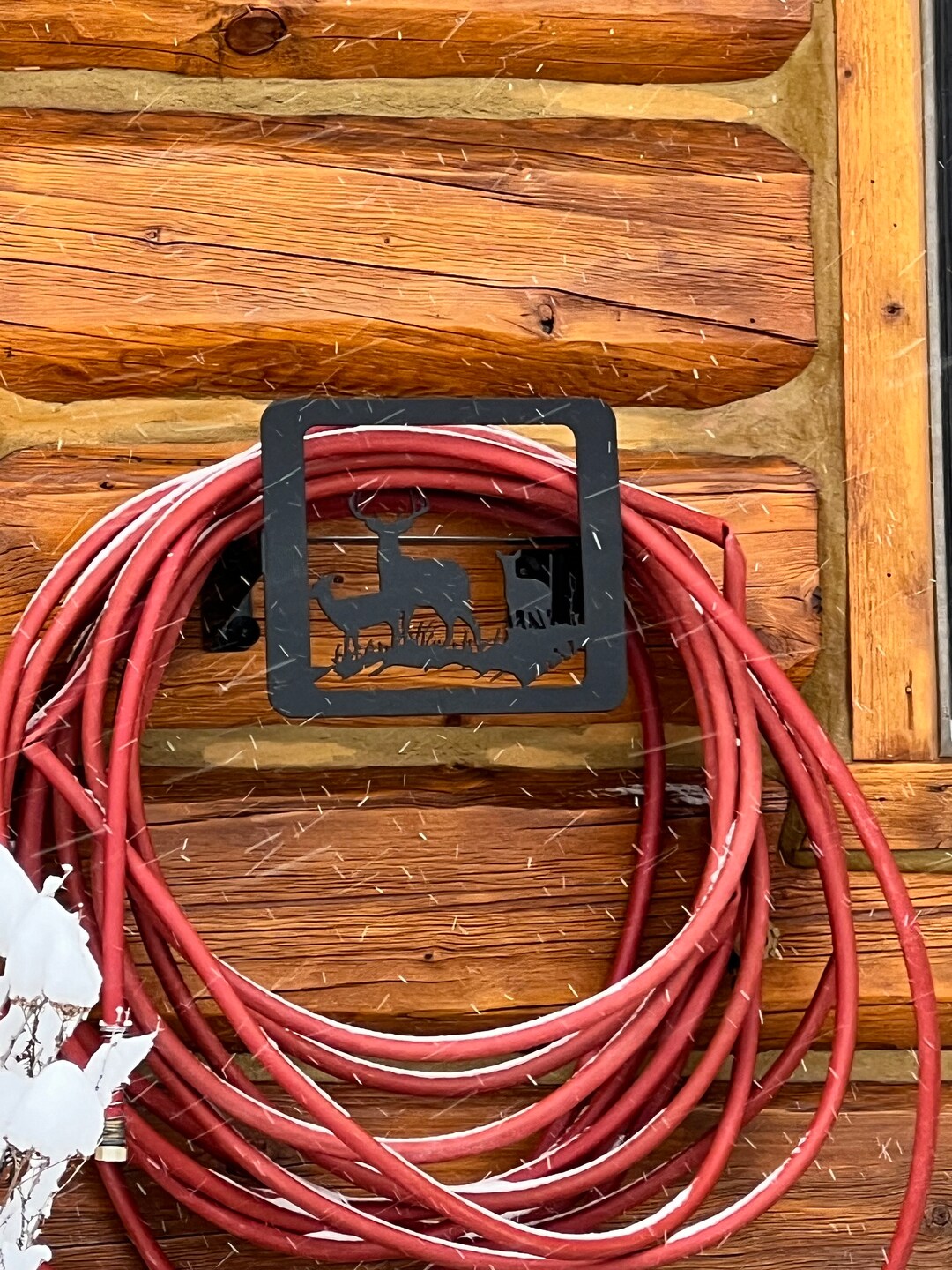 Custom Water Hose Hanger, Custom Garden Hose Holder, Deer or Elk Design ...