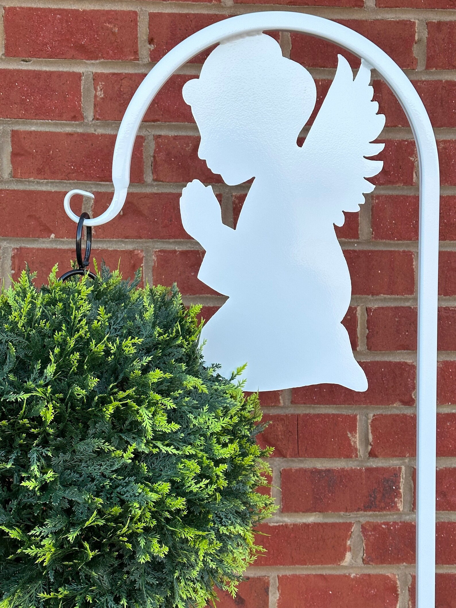 Angel Shepherd Hook - Gravesite/cemetery Display- Powder Coated Your ...