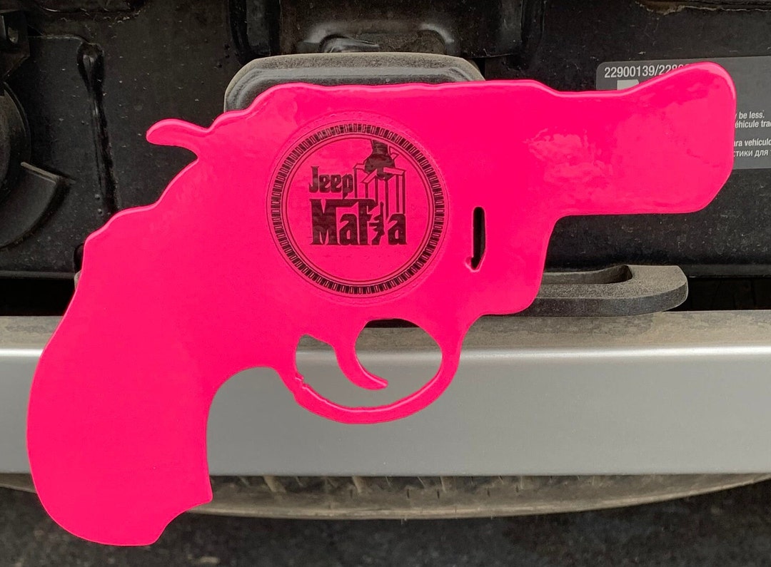 Gun-revolver Receiver Hitch Cover- Metal- Powder Coated- Choose Your ...