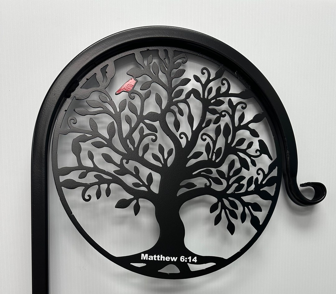 Tree of Life Shepherd Hook Choose Your Bible Verse Message- With or ...