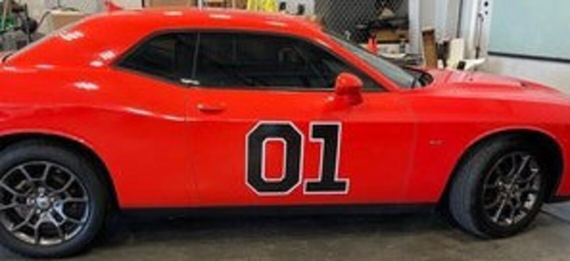 Dukes of Hazzard Decal Set of General Lee 01 Door Decal - Etsy