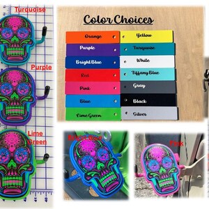 Foot Pegs Pair of Colorful Sugar Skulls, Your Color Choice - Etsy
