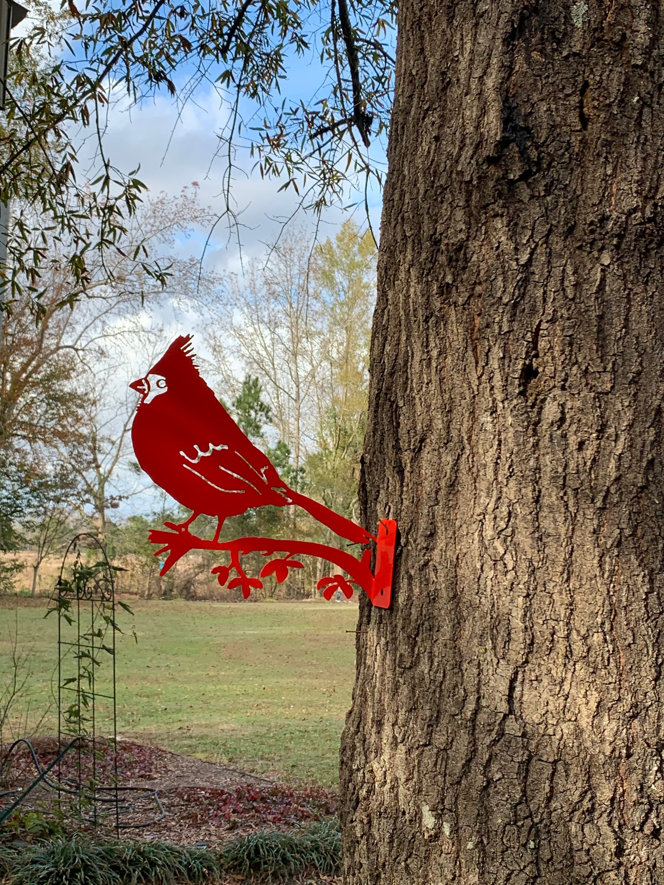 Red Bird-cardinal-tree Hang/post Hang metal-powder Coated - Etsy Canada