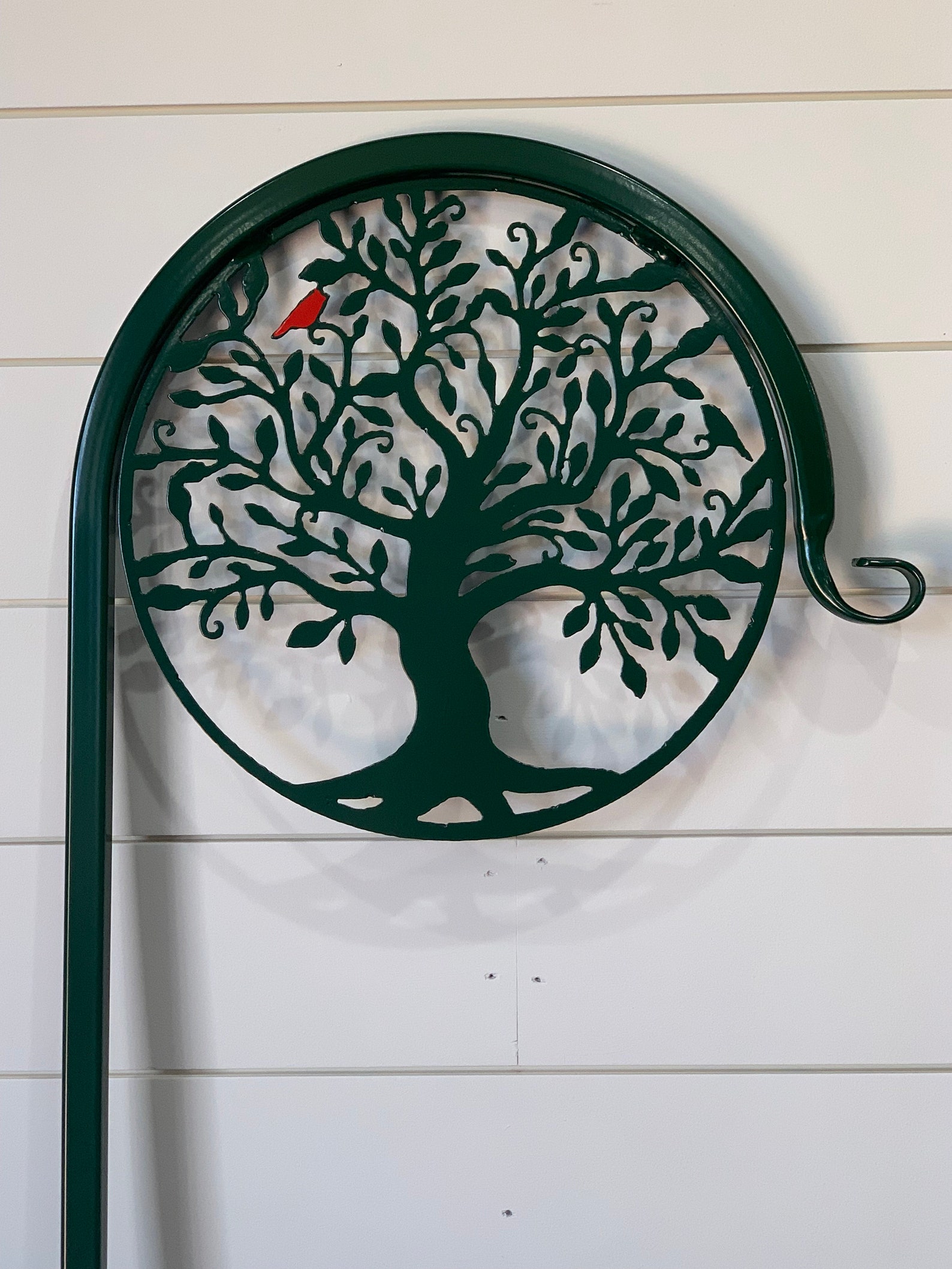 Tree of Life Shepherd Hook With or Without Cardinal Red - Etsy