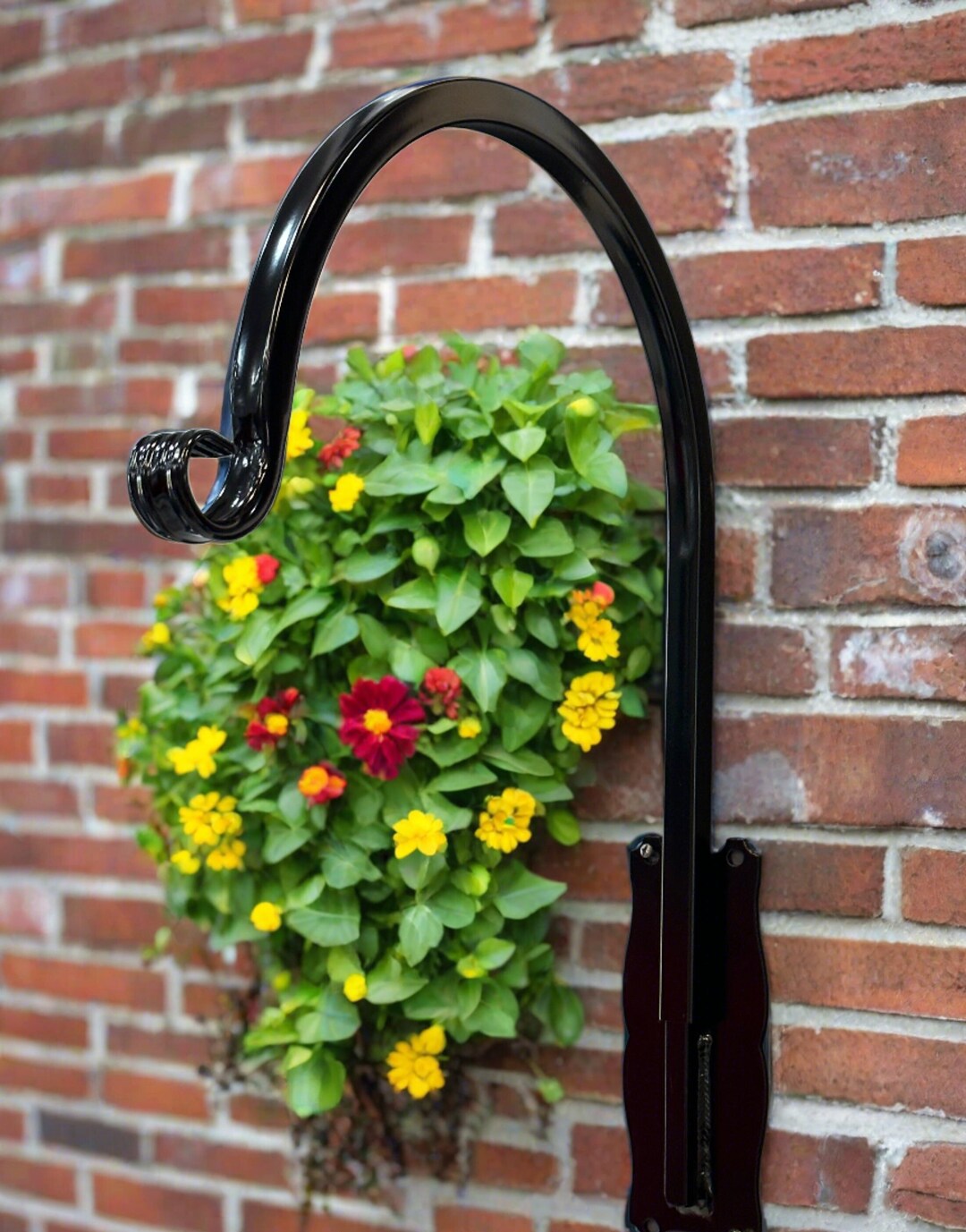 Very Sturdy Plant Post-wall Hanger- Two Piece- Mount the Base and Slide ...