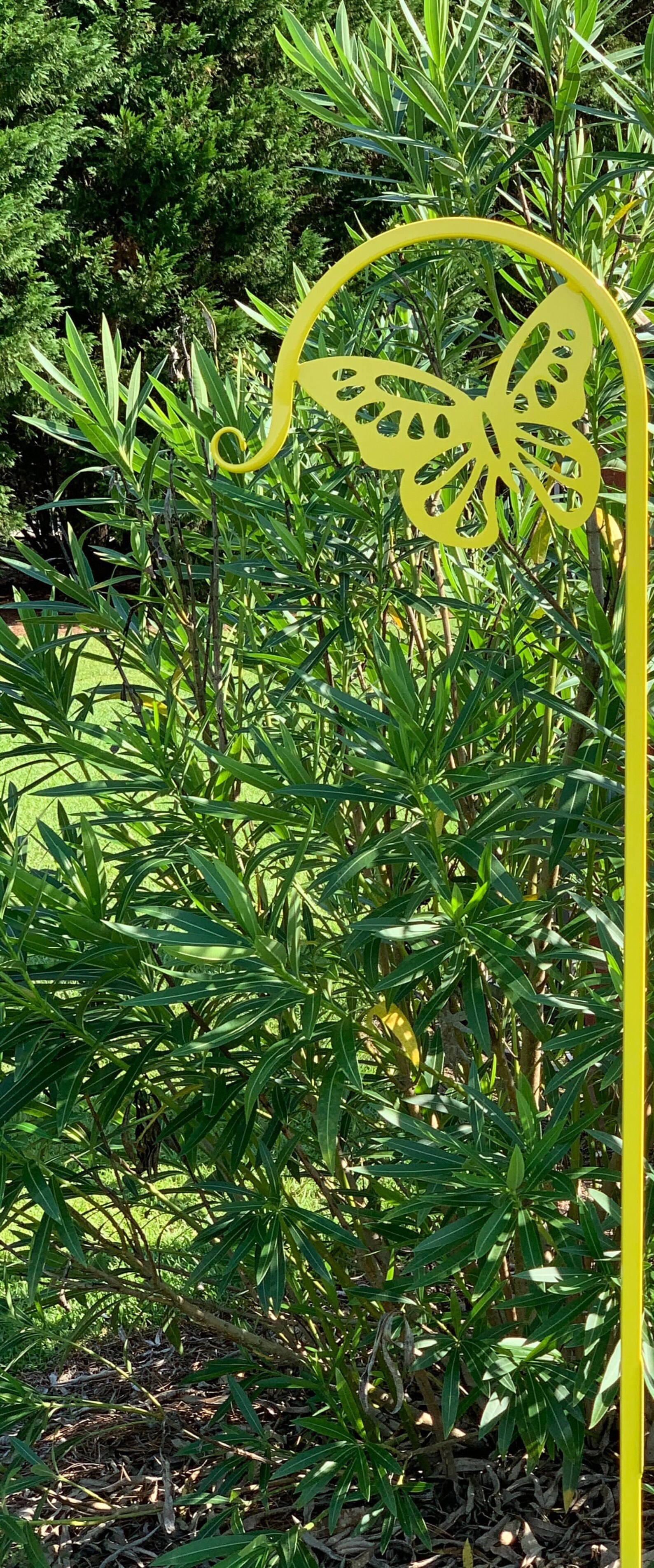 Double Butterfly Shepherd Hook Plant /bird Feeder/ Wind - Etsy