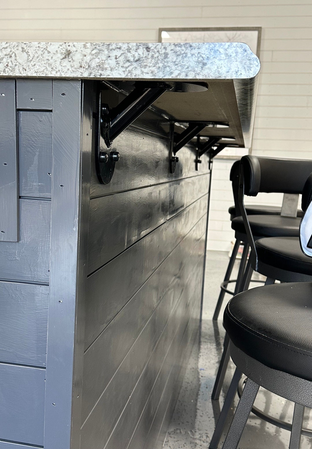 Industrial Metal Countertop Support/shelf Brackets 6 1/2 x 4 Wide-metal ...