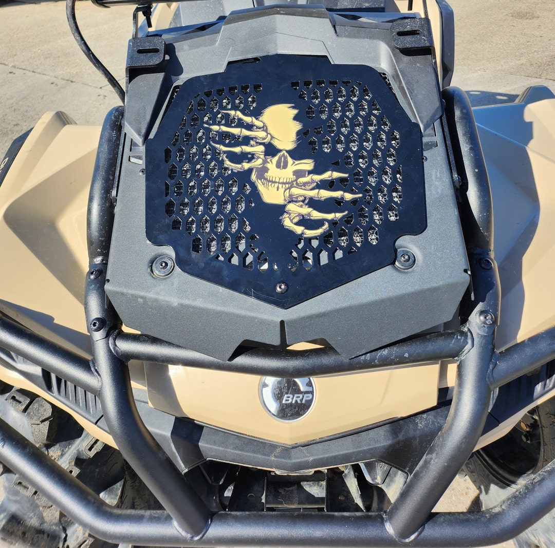 Radiator Cover Ripping Skull Fits Can Am Outlander Max XMR 450 570 650 ...