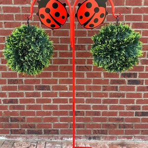 Lady Bug Double Hook - Plant Bird Feeder Wind Chime Hanger 60 Inches ...