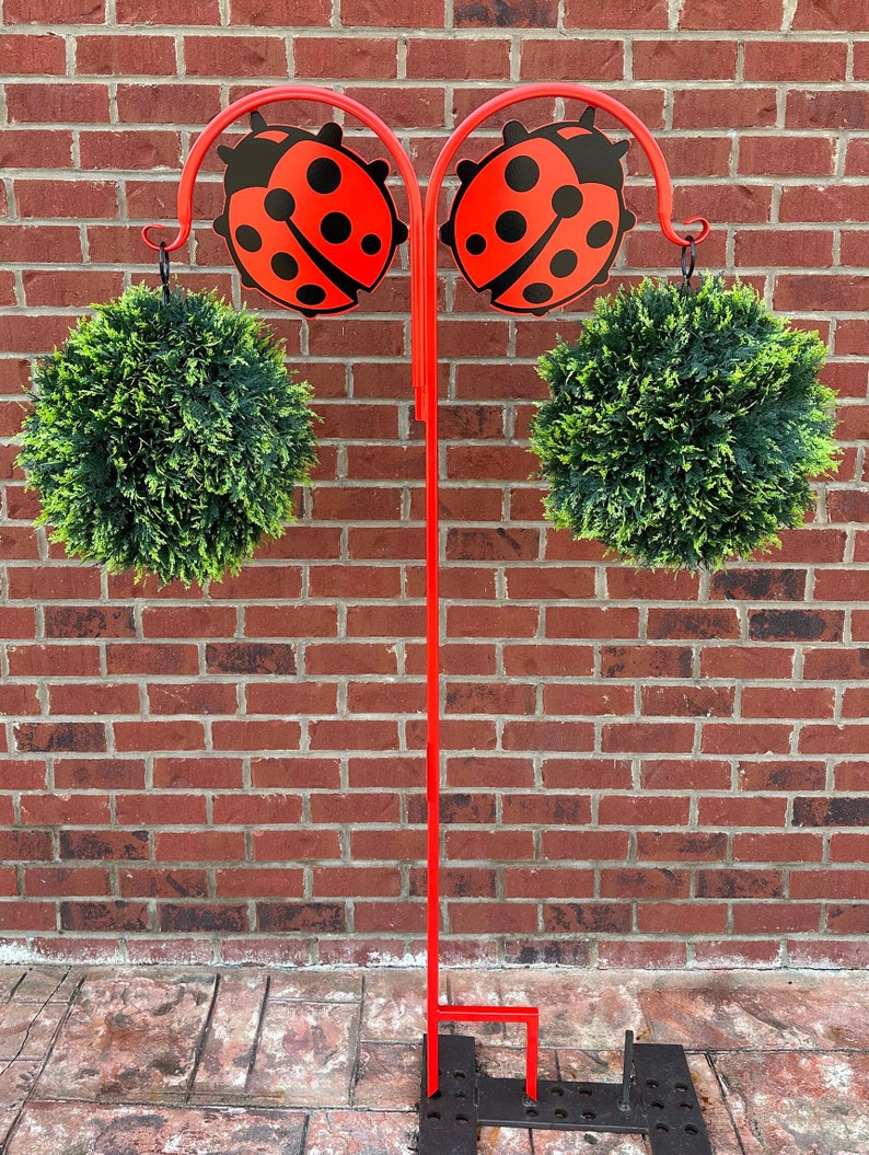 Lady Bug Double Hook - Plant Bird Feeder Wind Chime Hanger 60 Inches ...