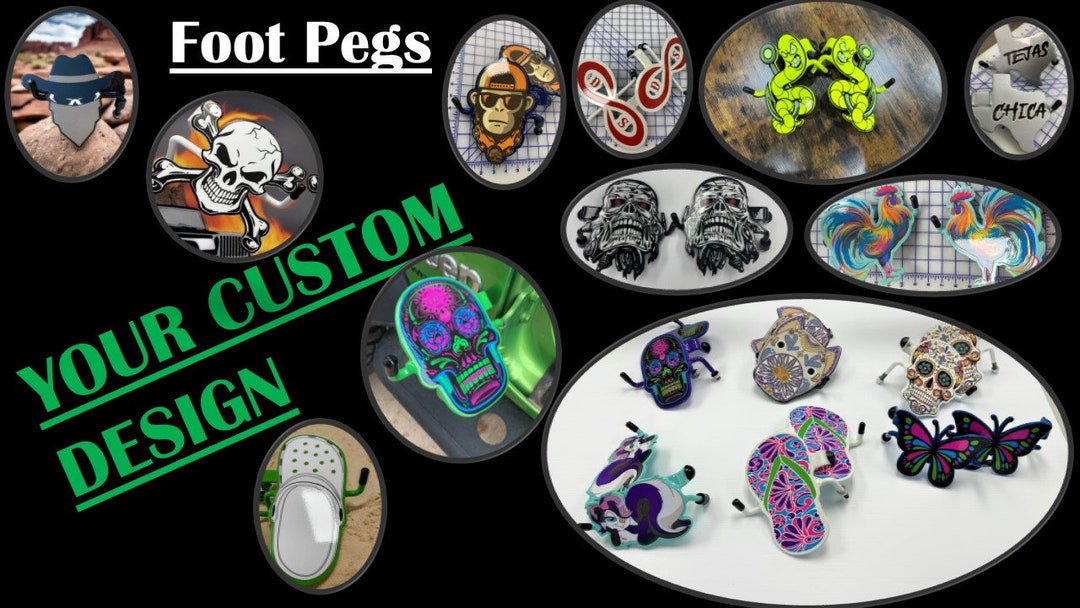 Foot Pegs-design/create Your Custom Pair-powder Coated Your Color ...