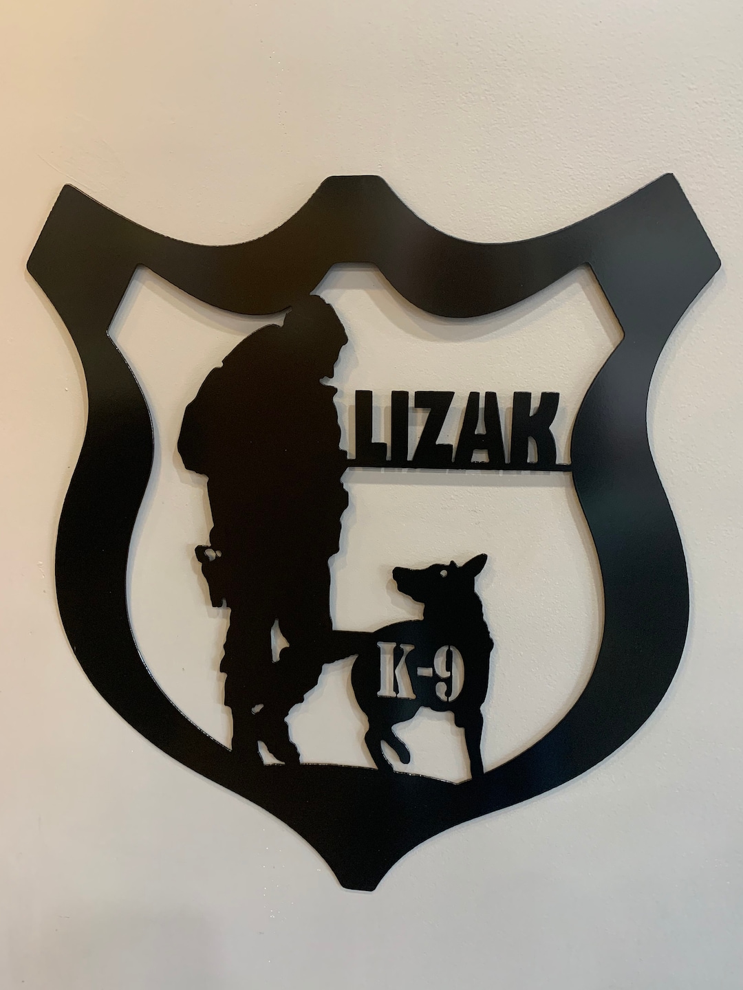 K-9 Officer BADGE-K9 Police-officer Gift-k-9 Unit Wall Art Power Coated ...
