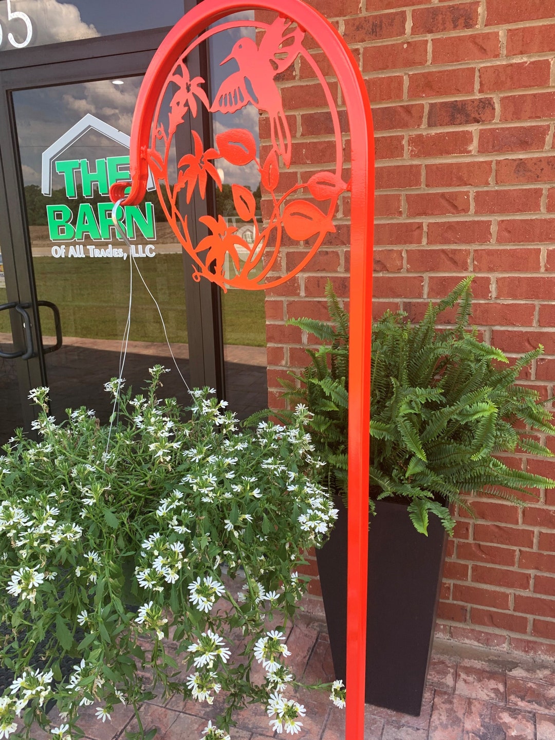 72" Hummingbird Shepherd Hook - Holds Large Wind Chimes-your Color ...