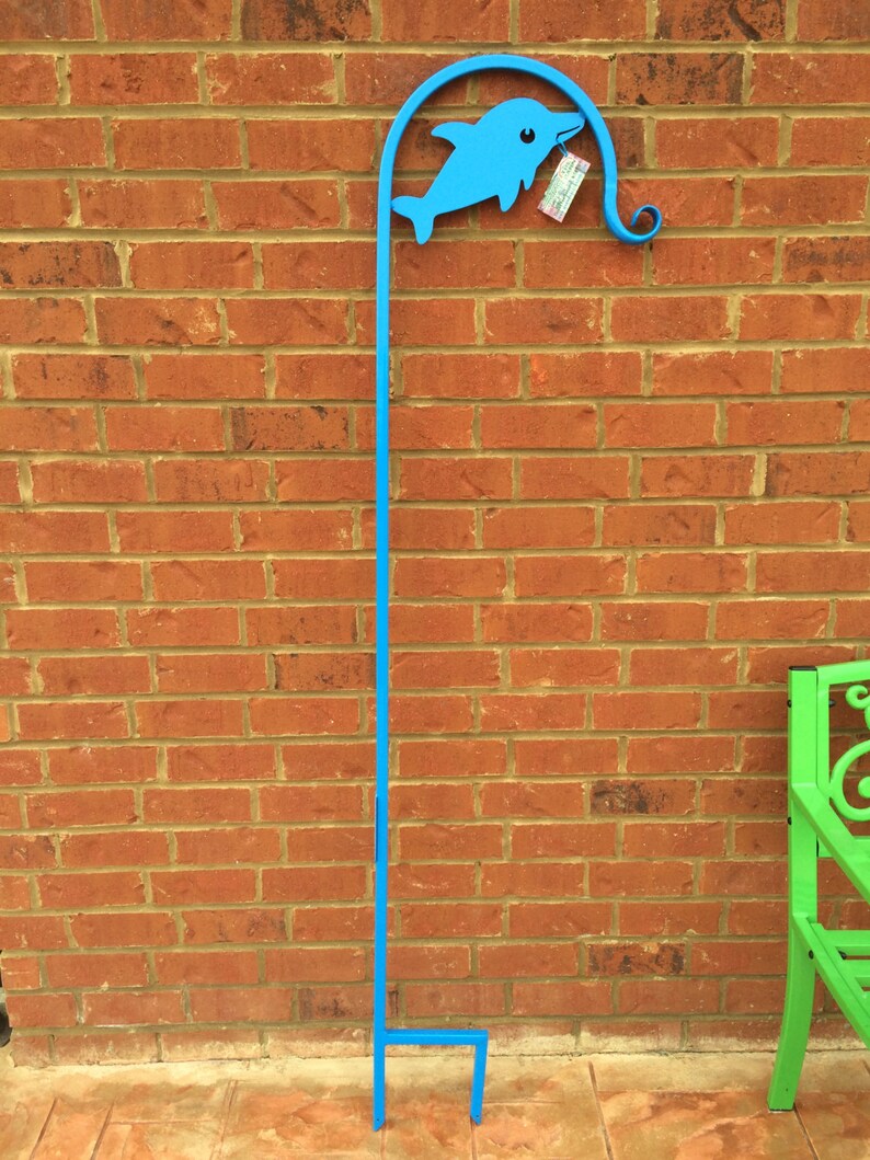 SHEPHERD HOOK 60 Modern Metal Art Dolphin Pool Plant - Etsy