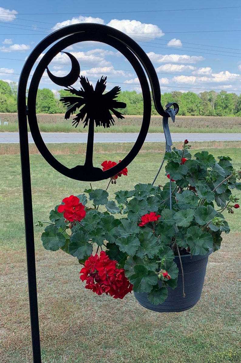 SHEPHERD HOOK 60" Tree With Moon Plant Hanger Bird Feeder - Powder ...