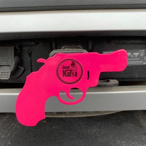 Gun-revolver Receiver Hitch Cover- Metal- Powder Coated- Choose Your ...