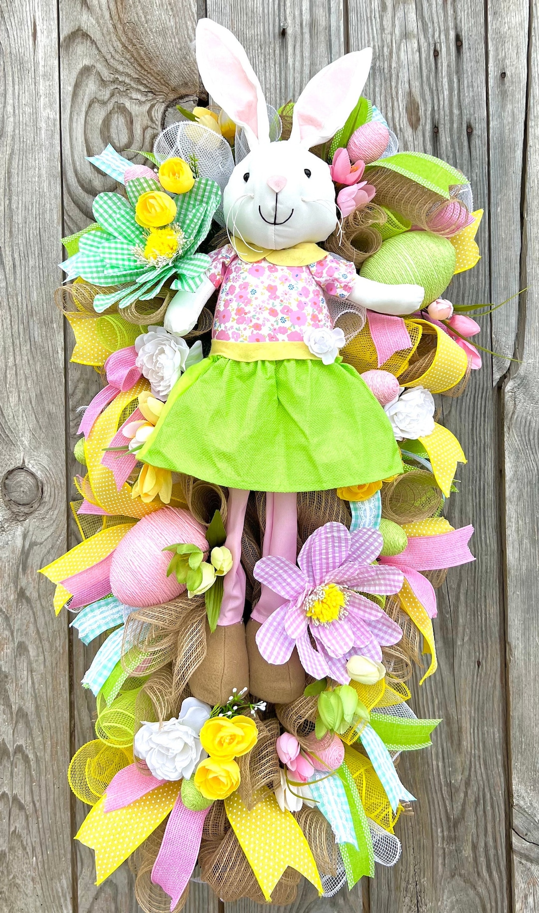 Easter Swag, Easter Wreath, Bunny Swag, Bunny Wreath, Easter Decor ...