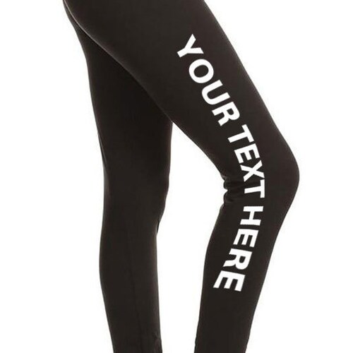 Your Own Text Customization Printed Leggings for Regular Plus - Etsy