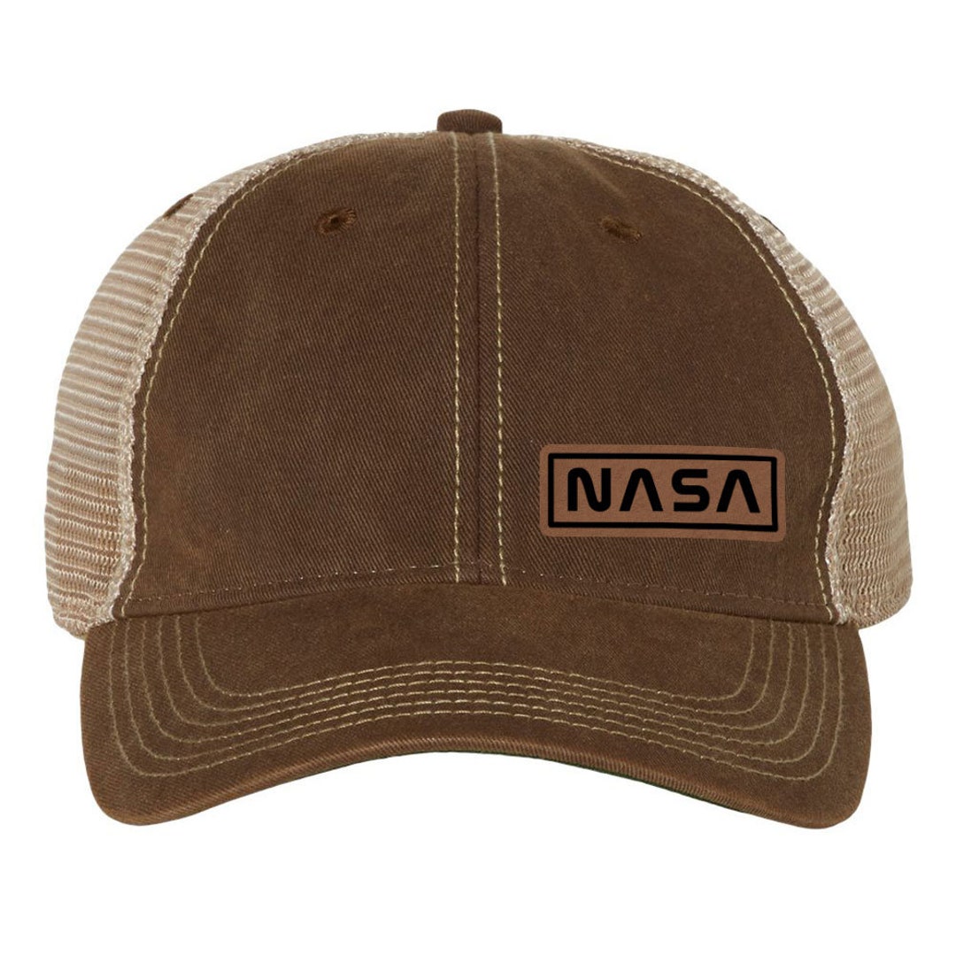 NASA Letter Leatherette Patch 6 Panel Unstructured Low Profile Mesh ...