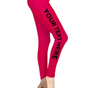 Your Own Text Customization Printed Leggings for Regular Plus 3X5X ...