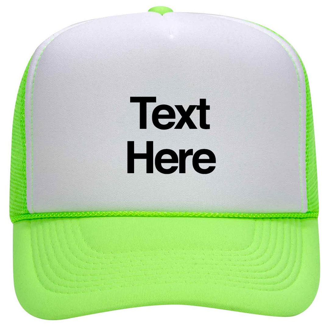 Your Own Text 5 Panel High Crown Foam Mesh Back Trucker Hat - for Men ...