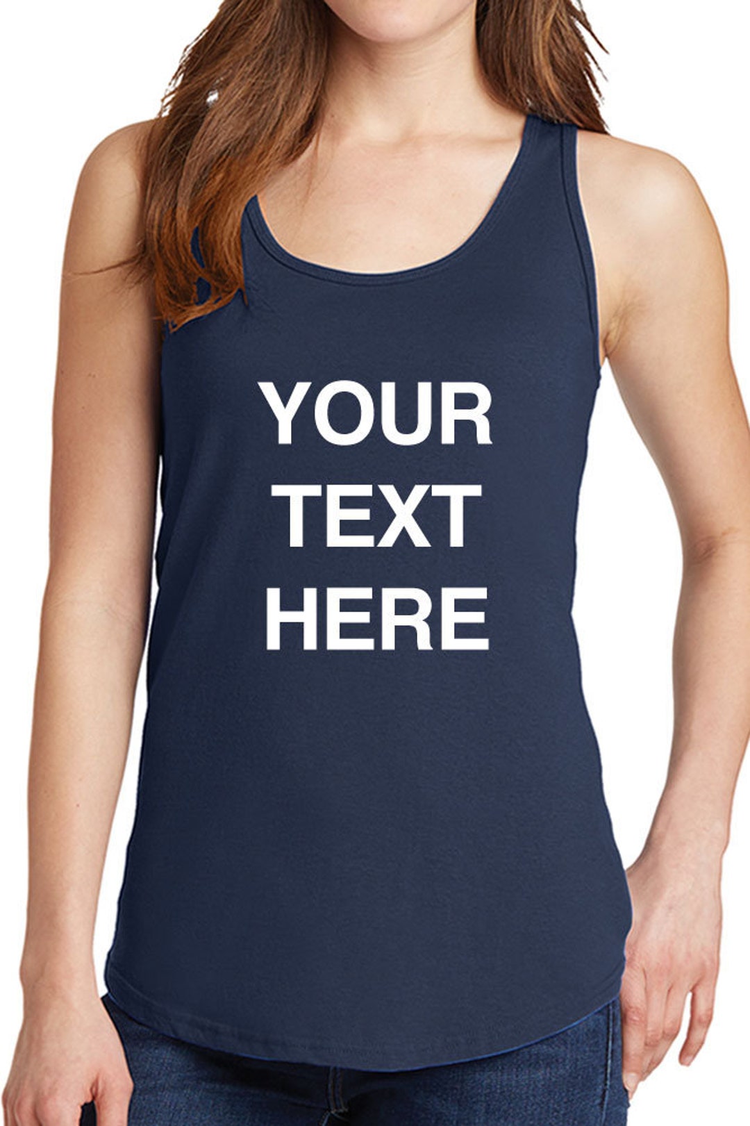 Create Your Own Text – Women's Core Cotton Tank Tops -XS~4XL - Etsy