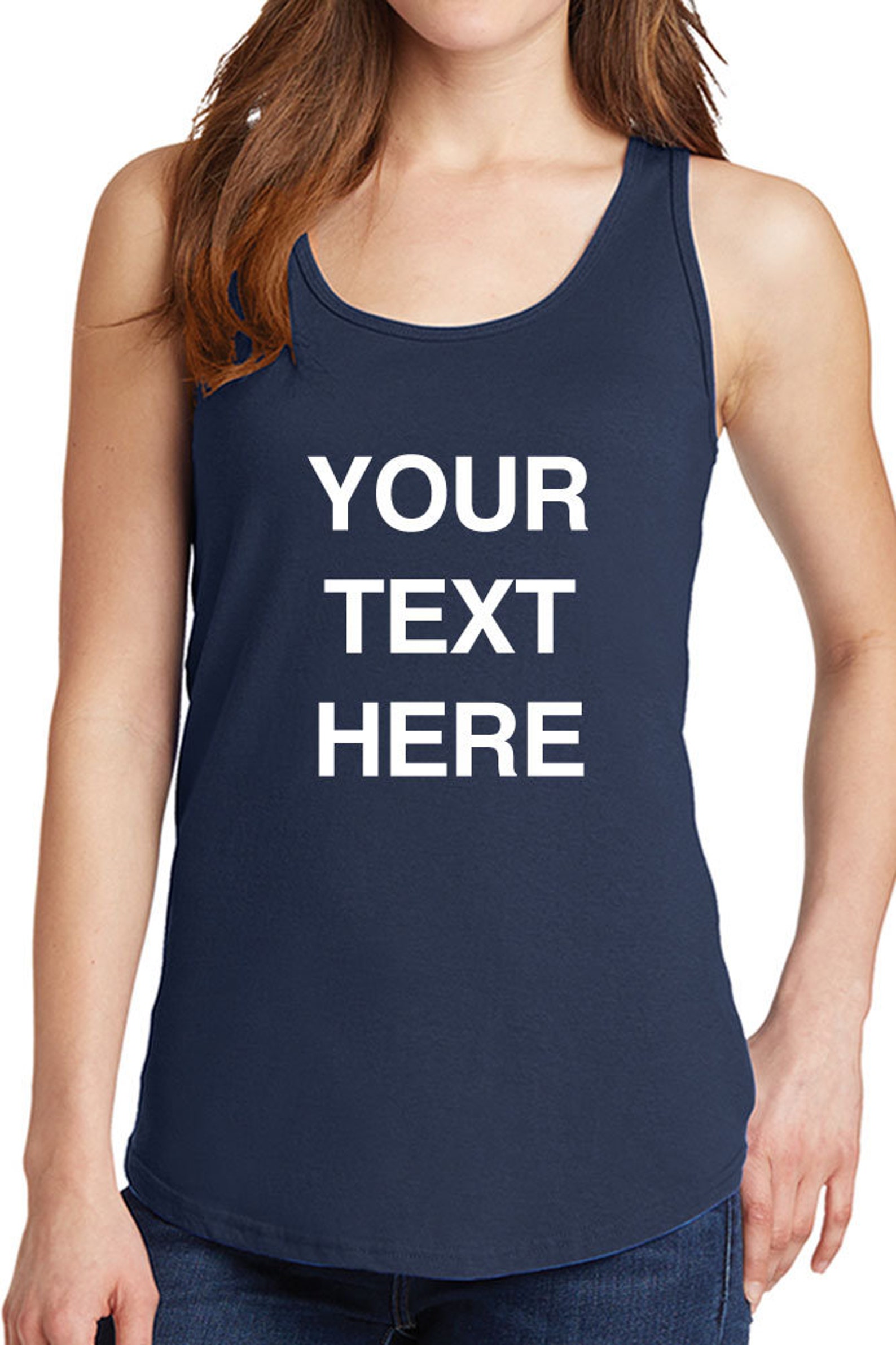 Create Your Own Text – Women's Core Cotton Tank Tops -XS~4XL - Etsy