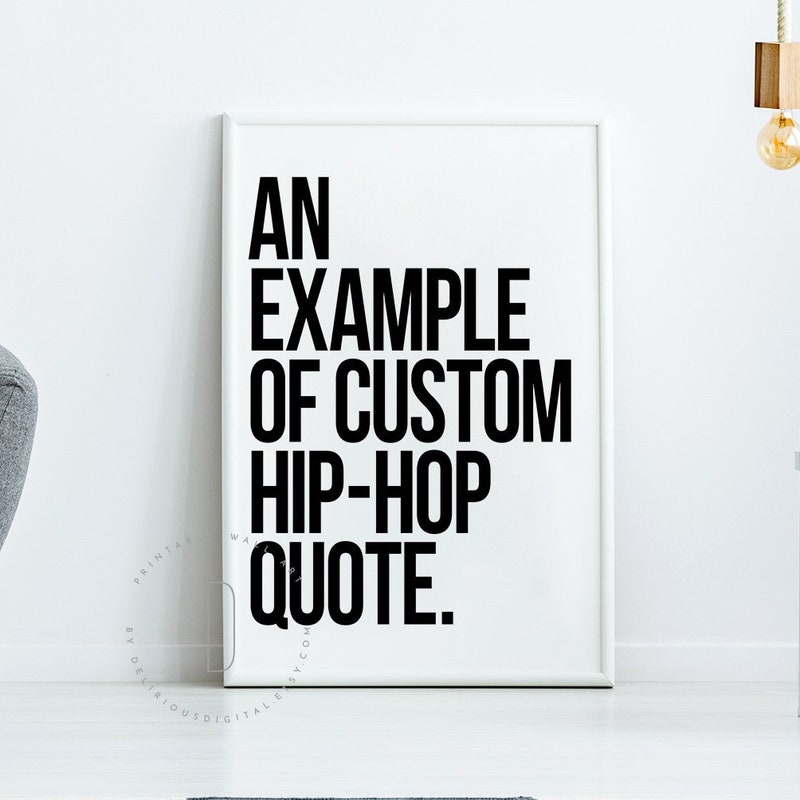 Custom Rap Lyrics Poster - Etsy