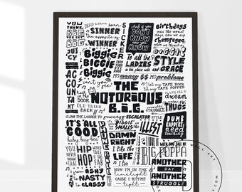 Rap Lyrics Art | Etsy