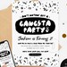 Editable Gangsta Party Invitation, 2 Legit to Quit Birthday, Two Legit ...