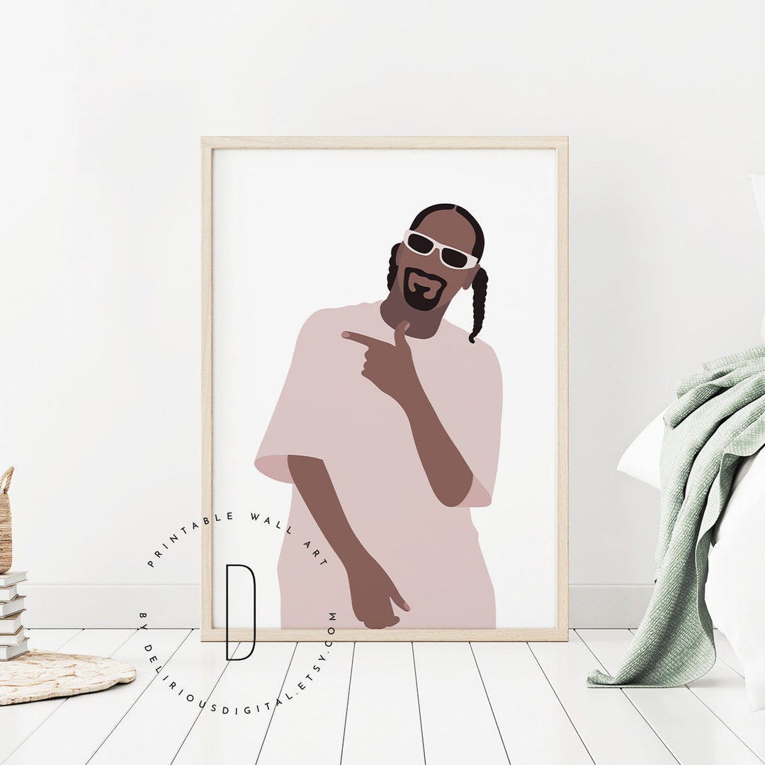 Rapper Poster, Hip Hop Artist Digital Print, Portrait Wall Art, Old ...