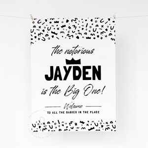 Editable Notorious One Welcome Sign Template, the Big One Decorations ...