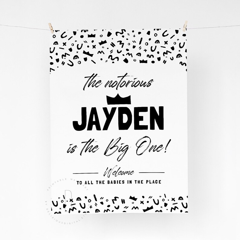 Editable Notorious One Welcome Sign Template the Big One - Etsy